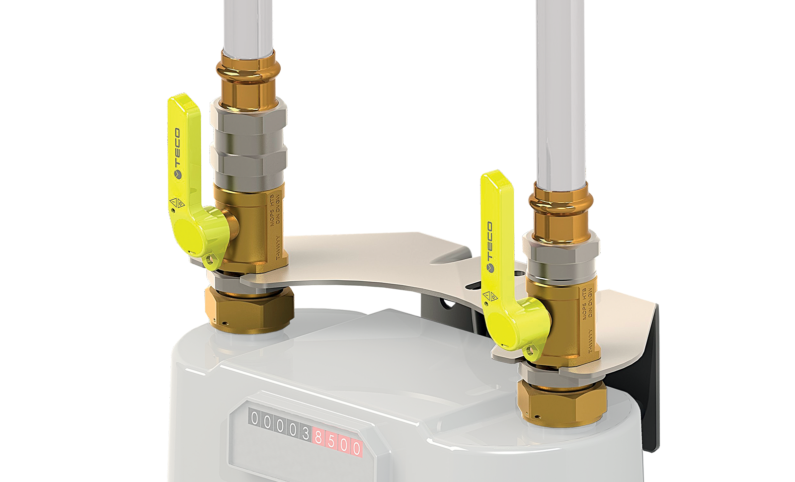 KM3 - Installation kit for padlockable dual-pipe gas meters | TECO